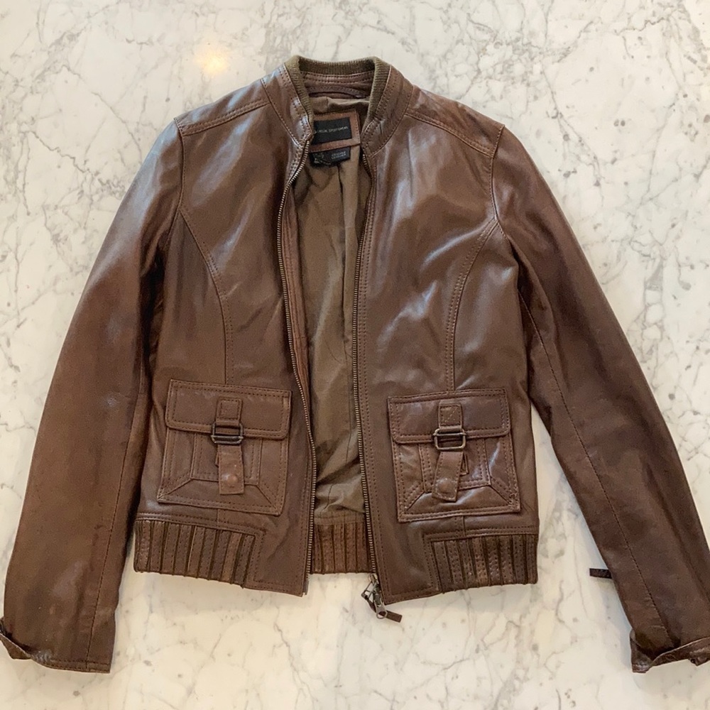 Mng By Mango Leather Jacket - Gem